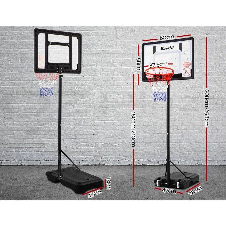 Pro Portable Basketball Stand System Hoop Height Adjustable Net Ring K
